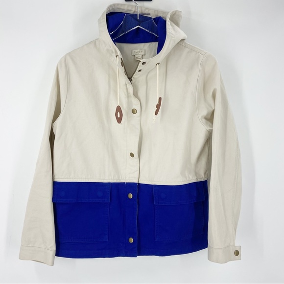 J. Crew | Jackets & Coats | J Crew Anorak Colorblock Sail Jacket Hood ...